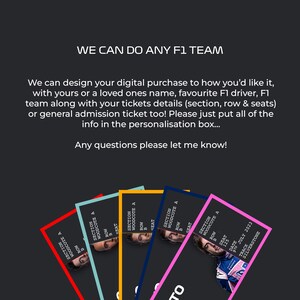 Grand Prix F1 Formula 1 Silverstone Keepsake Save the Date Souvenir ...