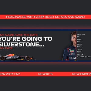 Grand Prix F1 Formula 1 Silverstone Keepsake Save the Date Souvenir ...