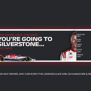 Grand Prix F1 Formula 1 Silverstone Keepsake Save the Date Souvenir ...