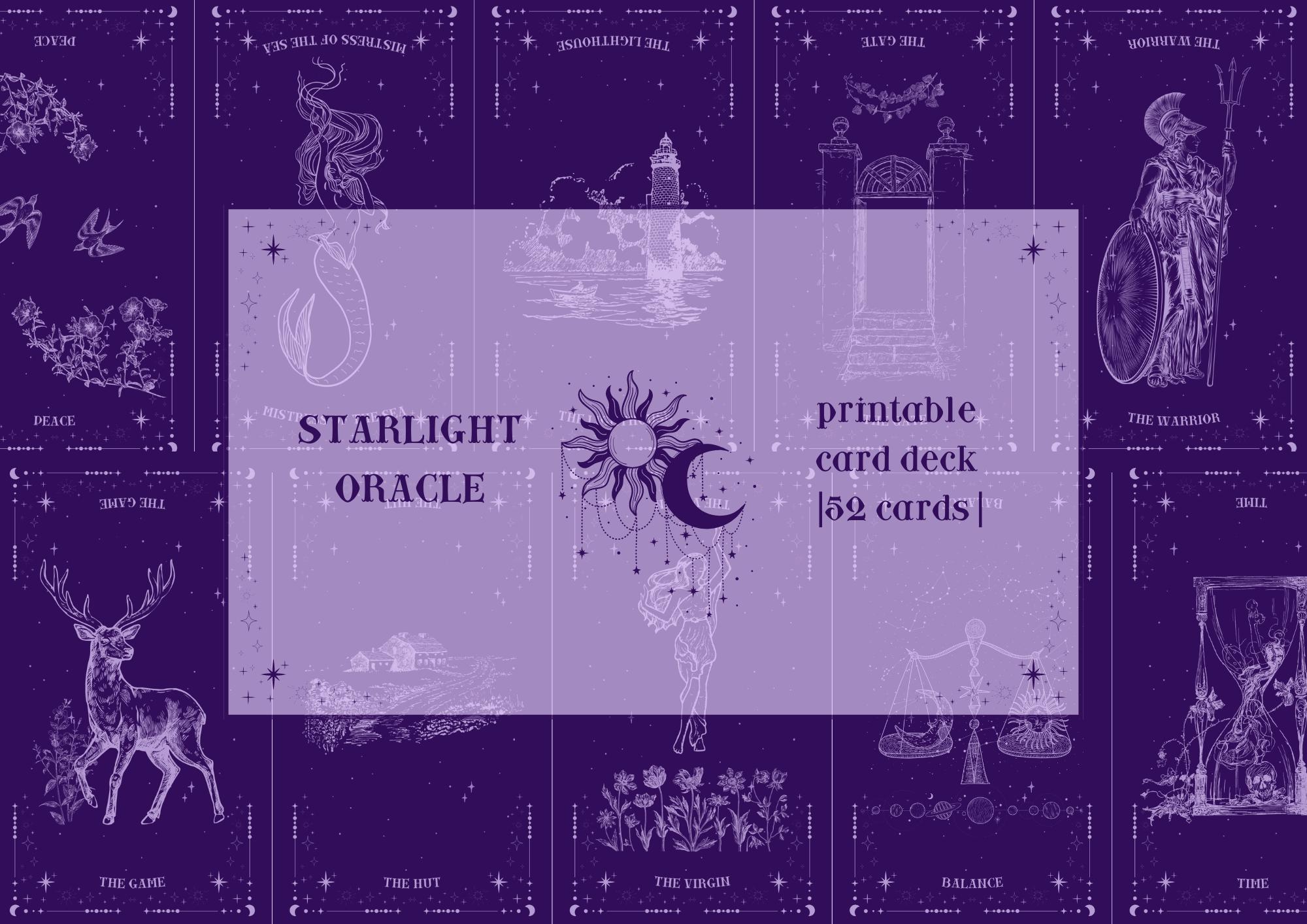 STARLIGHT ORACLE Card Deck PRINTABLE Oracle Cards to Print at Home ...