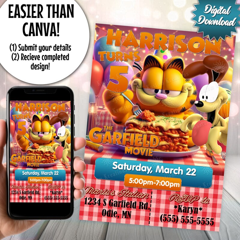 Garfield Party - Etsy