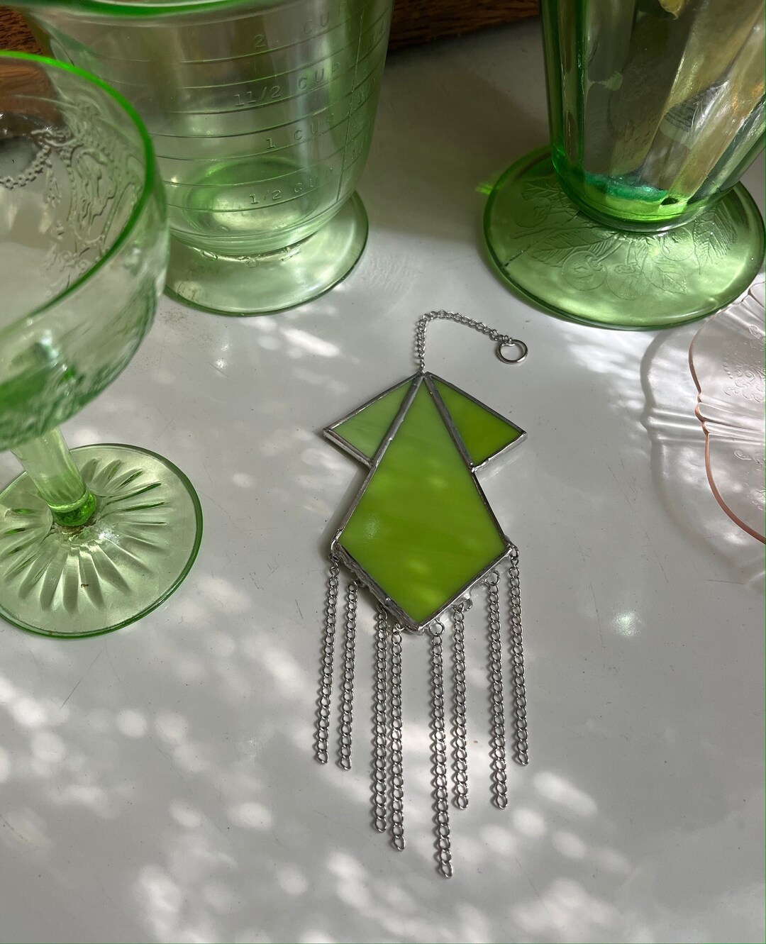 Green Stained Glass Squid Suncatcher/wall Hanging - Etsy