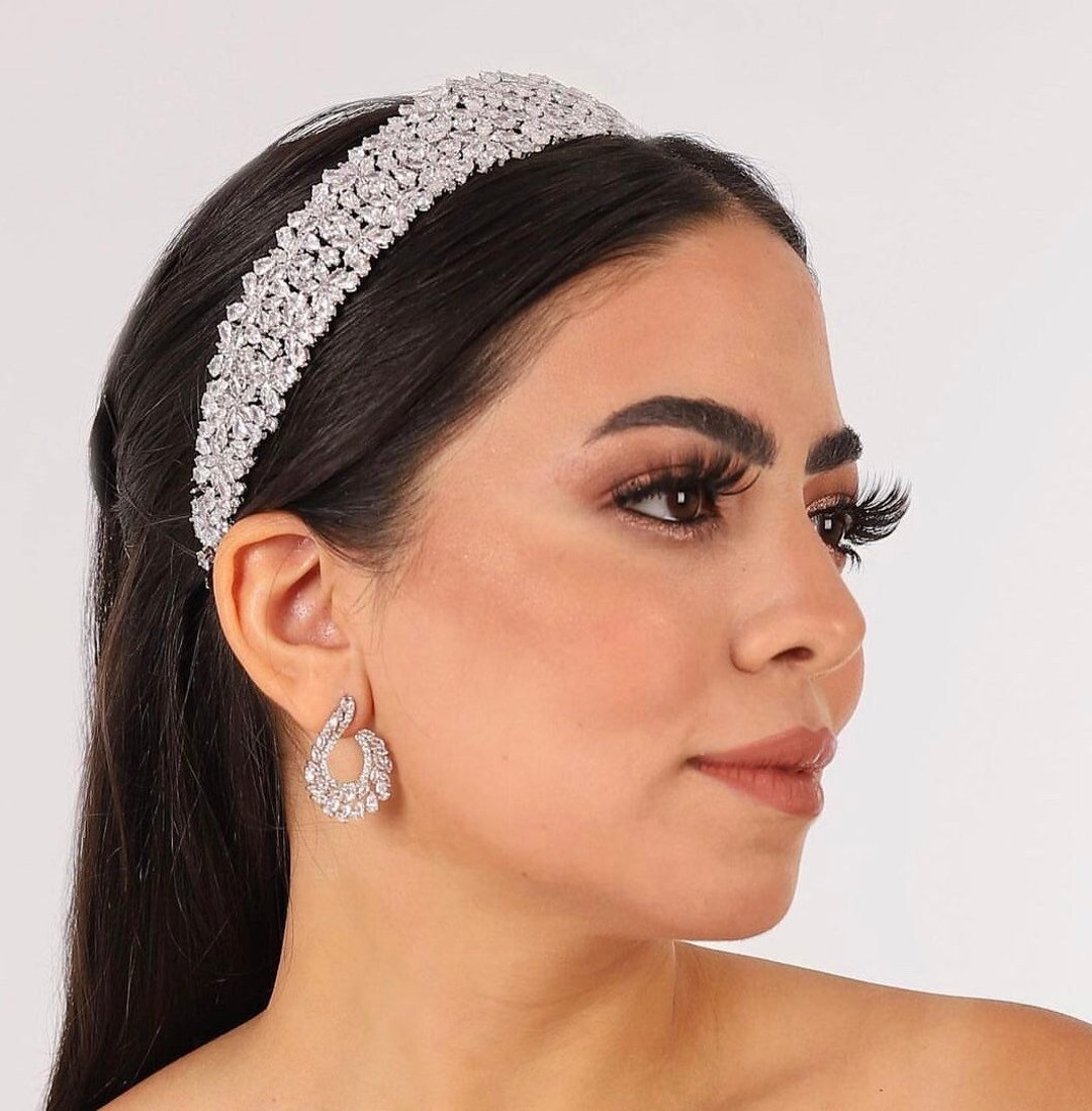 Bridal Wedding Headband Crystal Wedding Headband Crystal Etsy