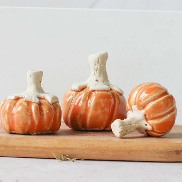 Mini Ceramic Pumpkins - Etsy
