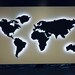 Mapa del mundo LED blanco decoración de pared / mapa del mundo de ...