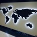 Mapa del mundo LED blanco decoración de pared / mapa del mundo de ...