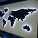 Mapa del mundo LED blanco decoración de pared / mapa del mundo de ...