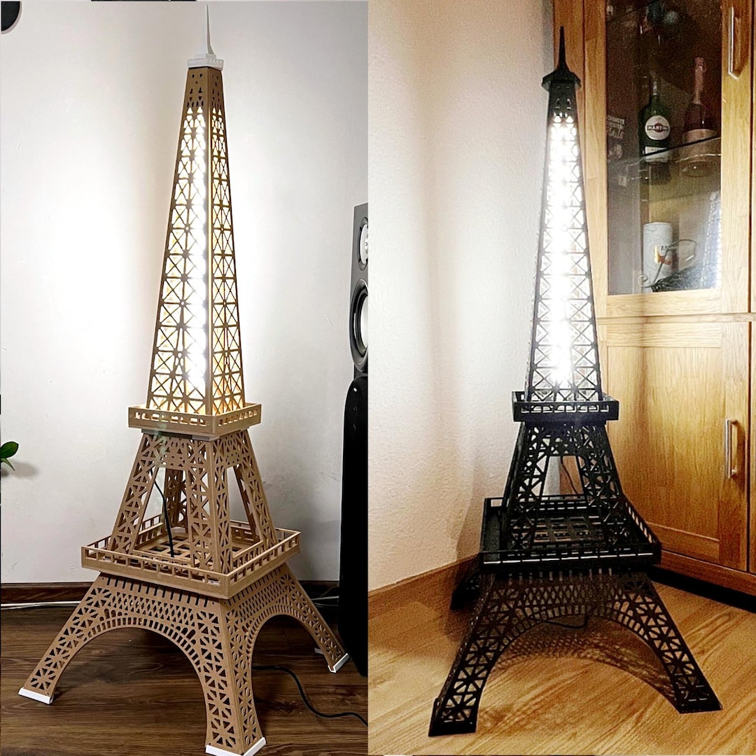 EIFFEL TOWER Floor Standing Lamp 130 Cm/52″ – LED Wooden Lamp Kit ...