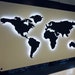 Mapa del mundo LED blanco decoración de pared / mapa del mundo de ...