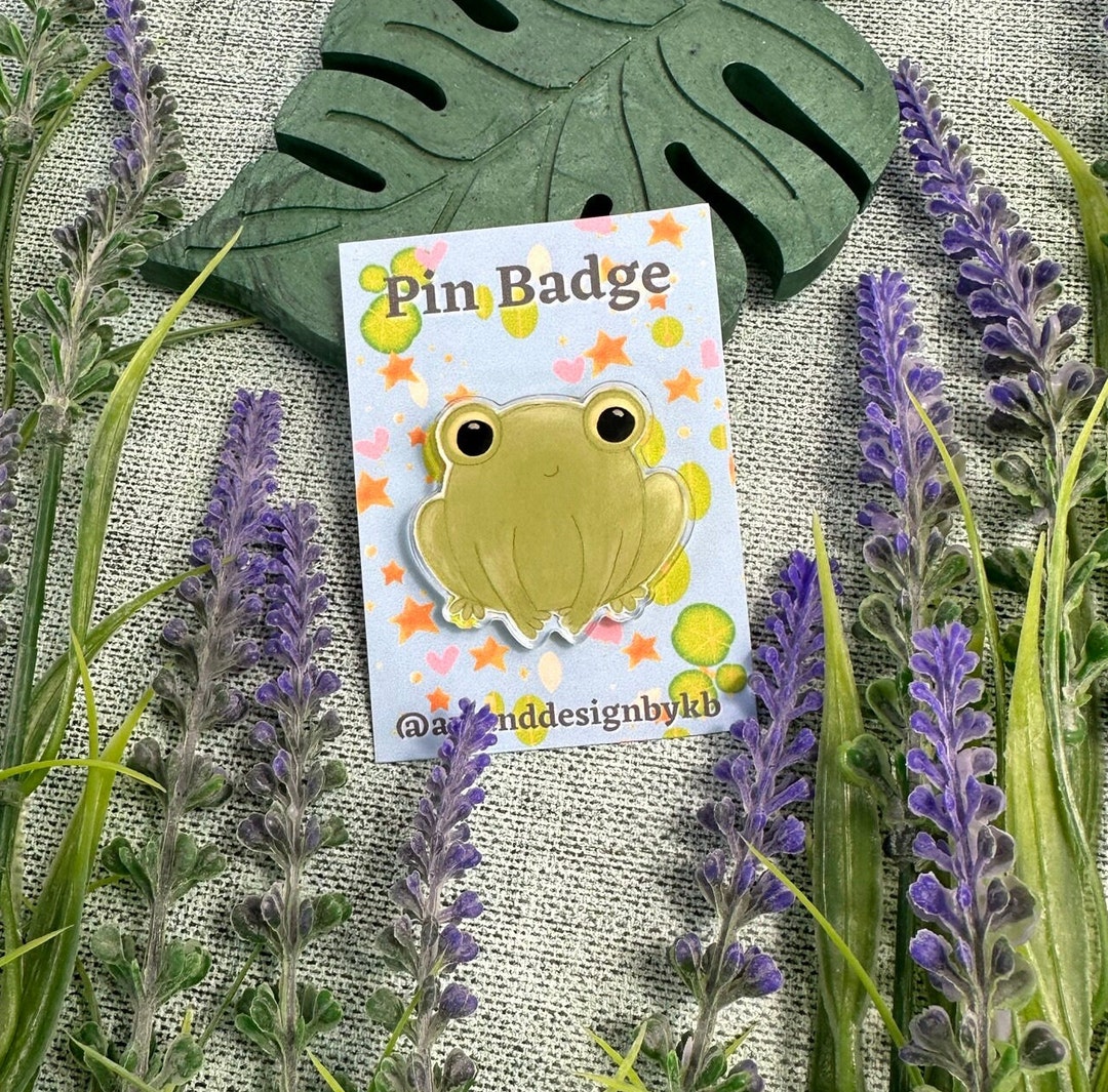 Frog Pin Badge. Cute Little Frog Pin. Frog Badge. Gift for Frog Fans ...