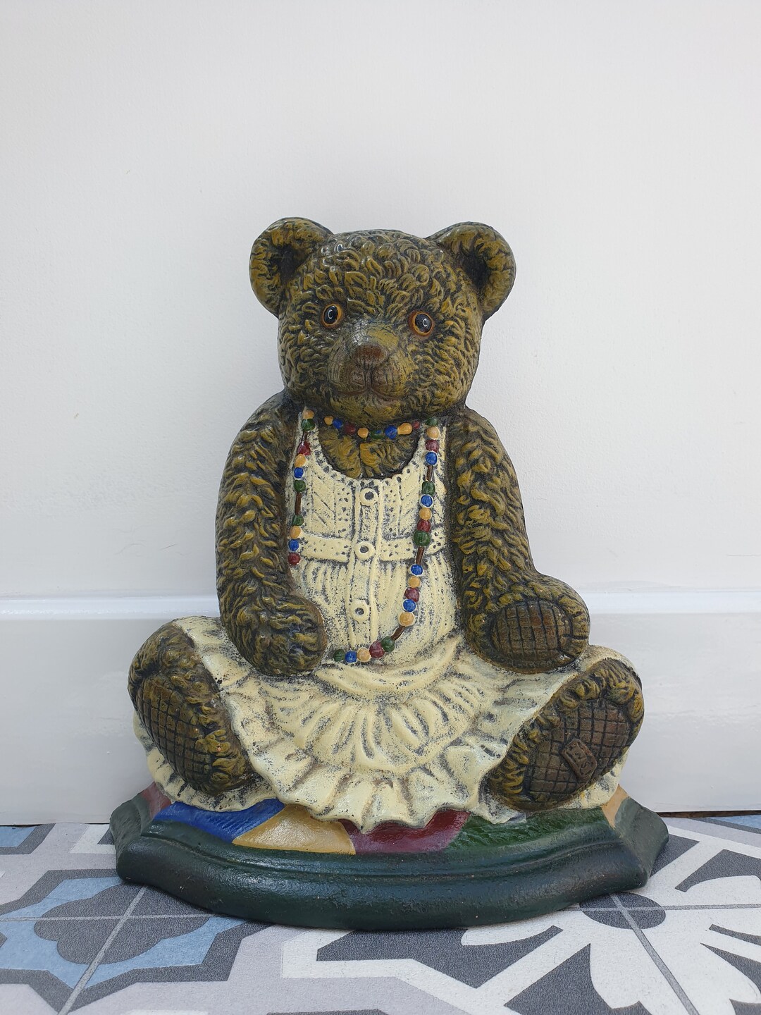 Cast Iron Teddy Bear Door Stop - Etsy