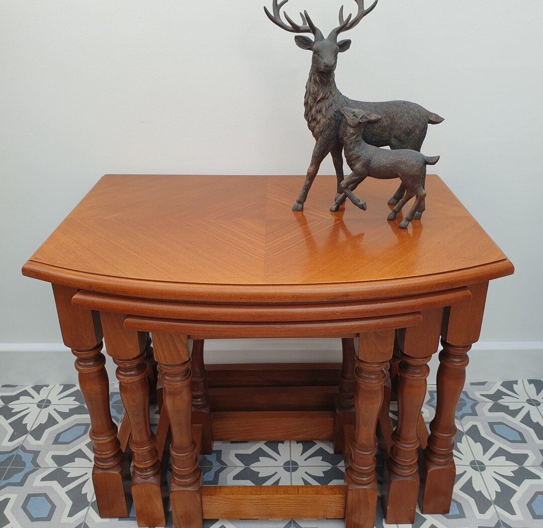 Nest of Tables, Curved Front Side Tables, Occasional Tables - Etsy UK