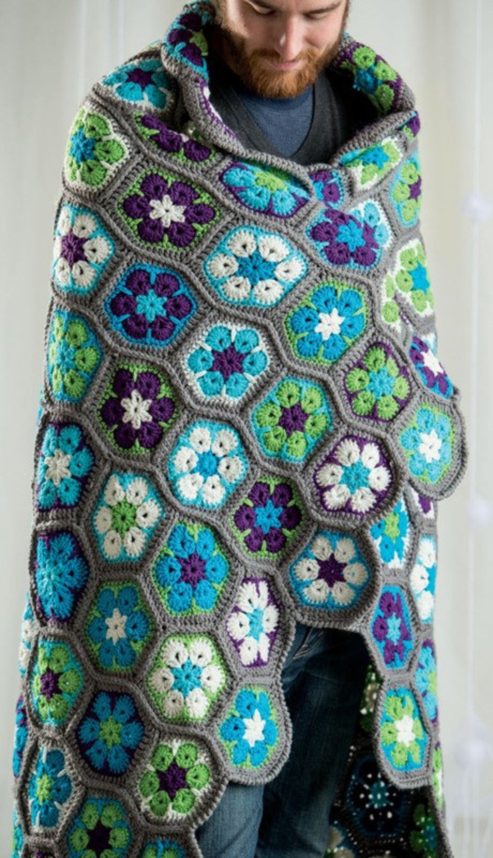 African Flower Afghan Crochet Pattern: Beginner-friendly Motif (PDF ...
