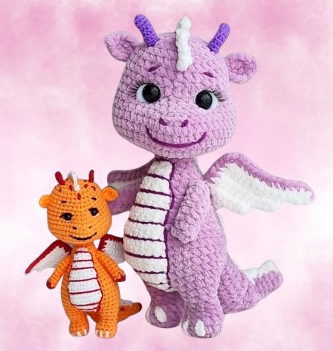 Cute Dragon Amigurumi Crochet Pattern, Digital Download PDF, Fantasy ...