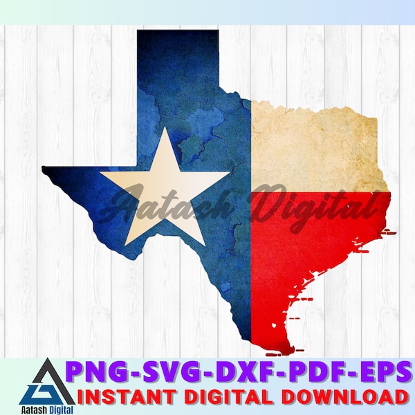 Texas Flag Map Svg - Etsy