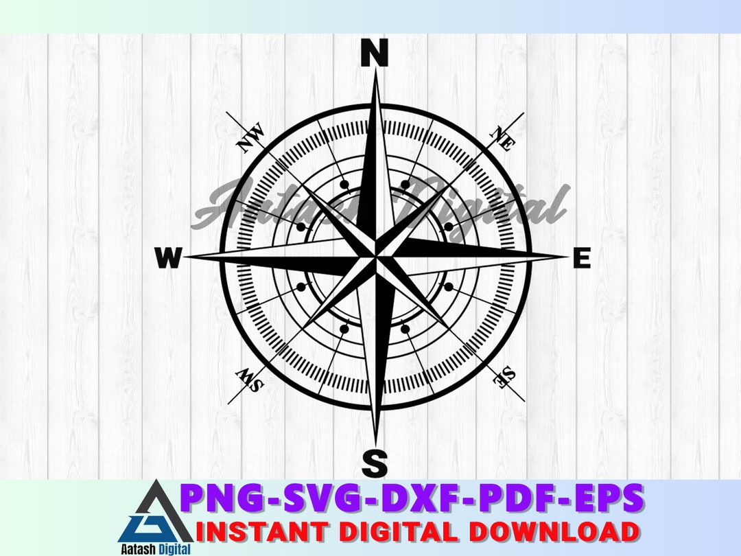 Compass SVG Compass PNG Nautical Compass SVG Svg Dxf Png - Etsy Australia