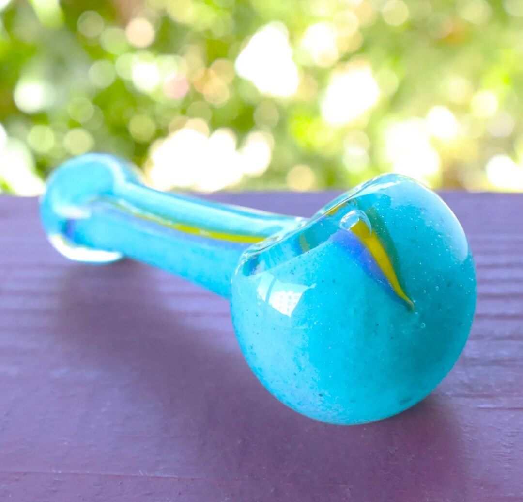 Beautiful Sky Blue Color Glass Pipe - Etsy