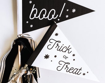 Halloween Pennant Flag Printable Boo Basket Flags Halloween - Etsy