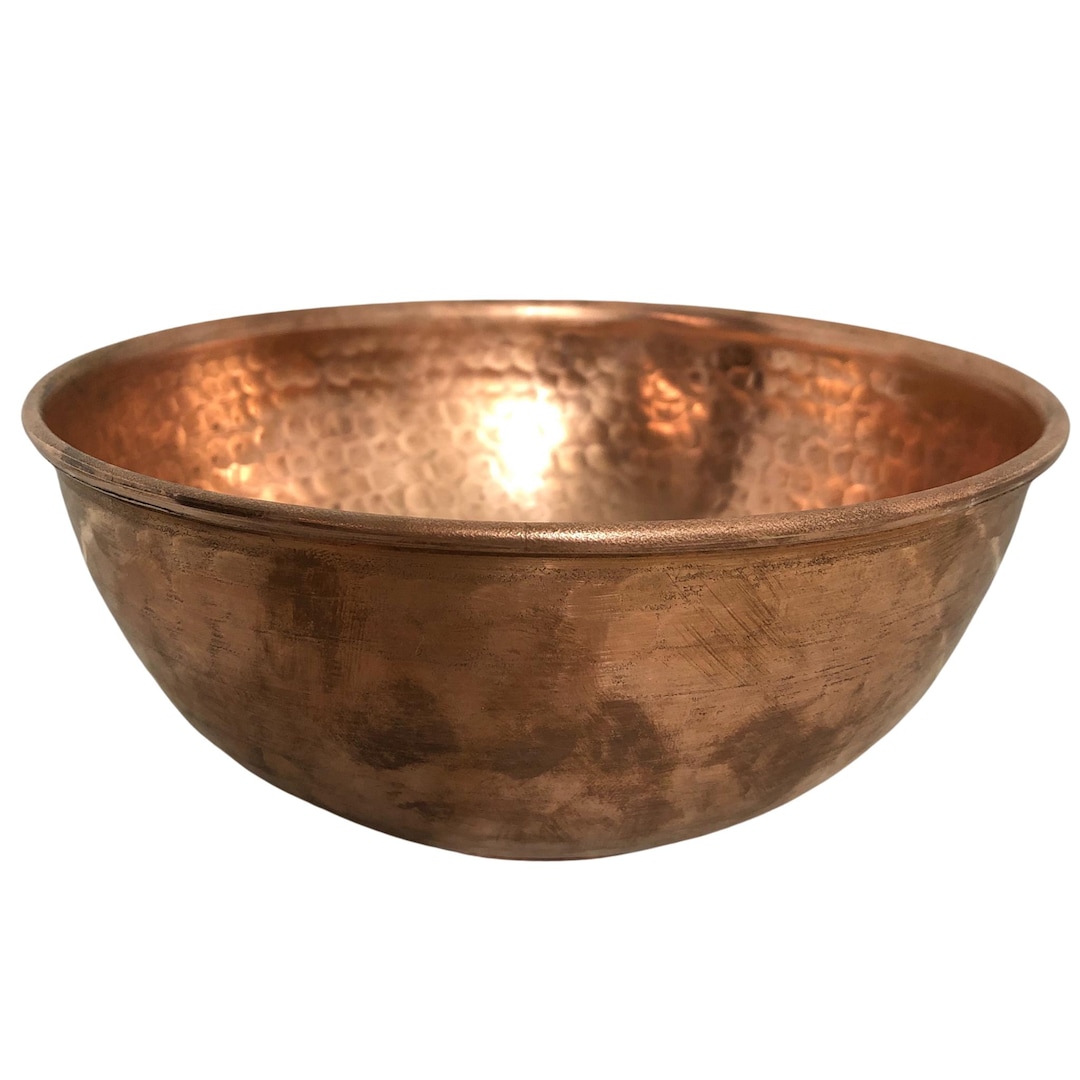 Hammered Healthy Copper Bowl, Large Massif Copper Bowl for Kitchen Use ...