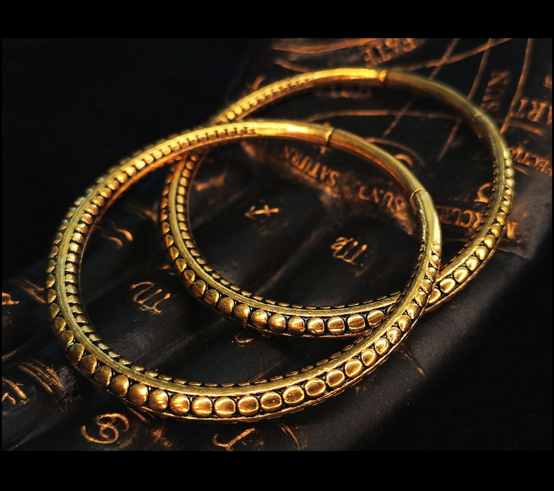 Hoop Gauges Vintage Ear Weights Gold Silver Earrings Tribal Body ...