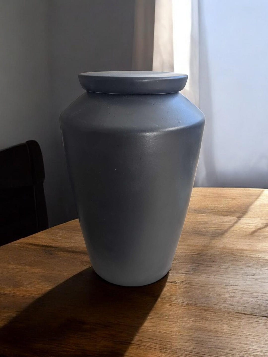 Ceramic Urn Modern Urn for Human Ashes Cremation Urn Matte Black ...