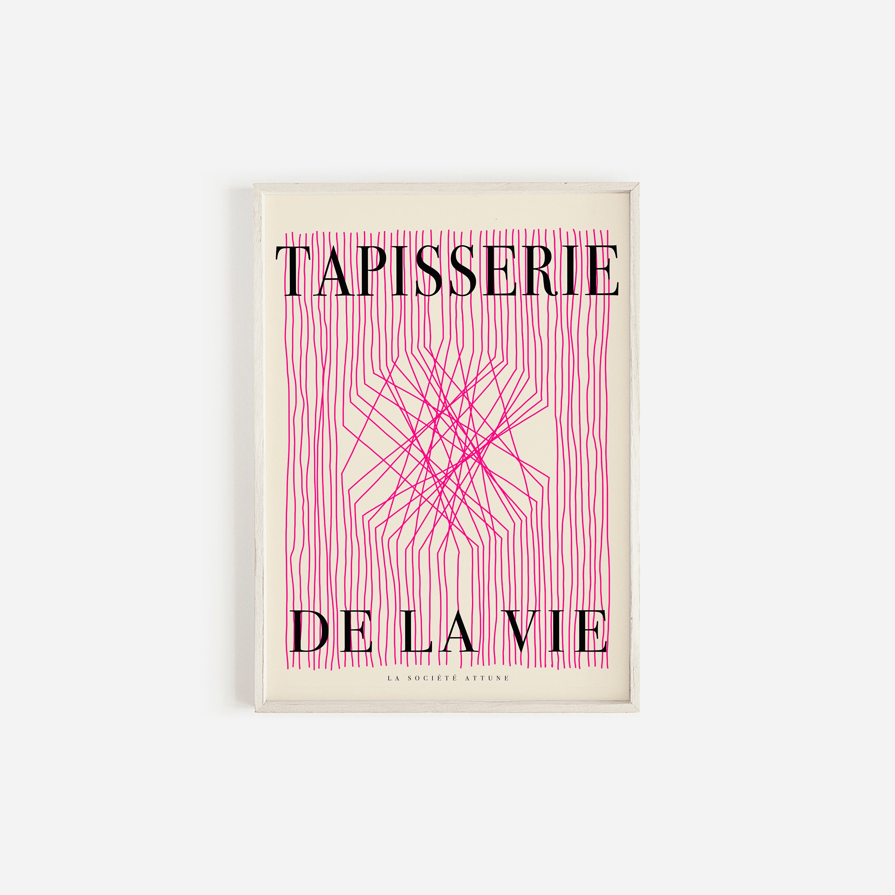 Gallery Wall Prints Set of 9 Hot Pink Minimalist Wall Decor Bundle ...