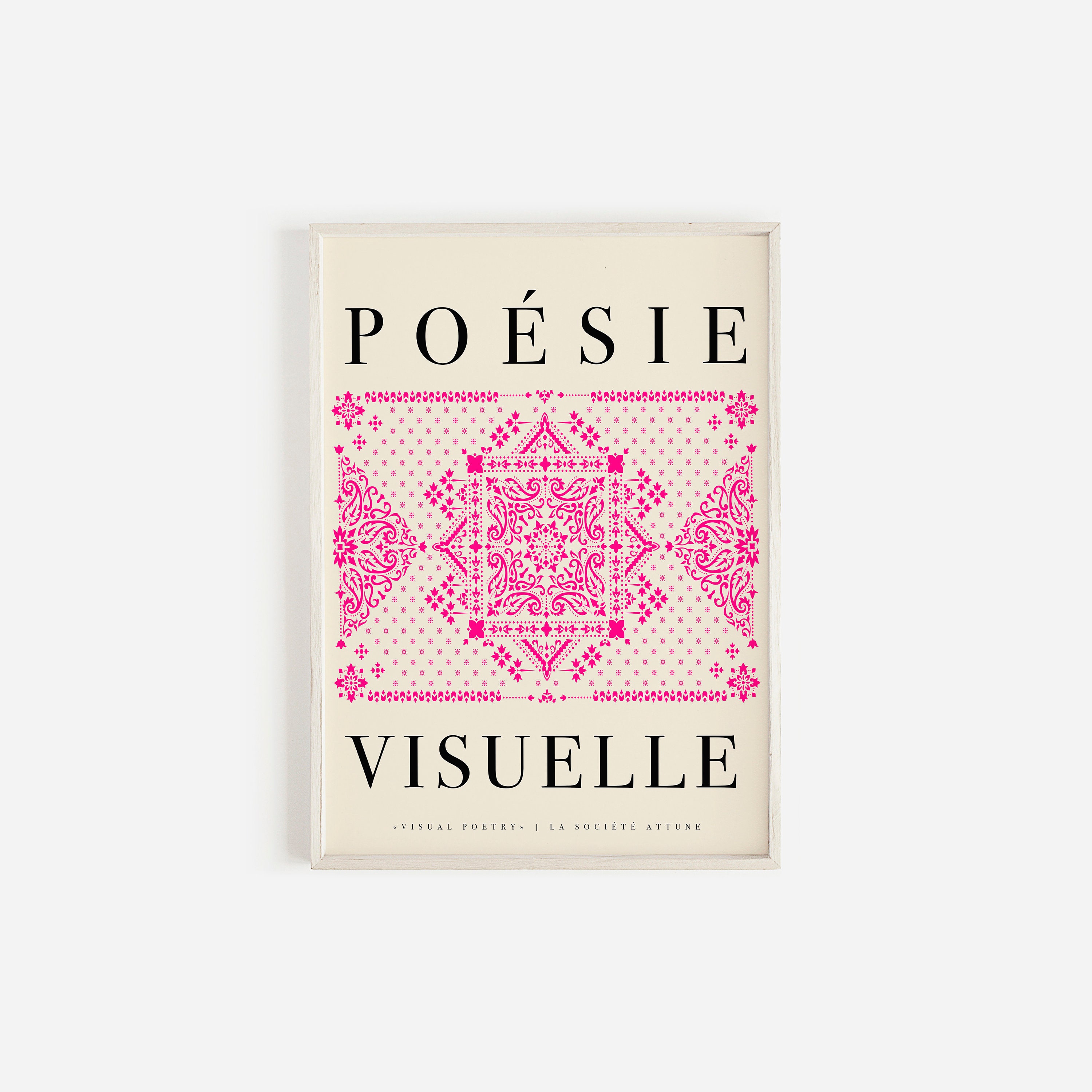 Gallery Wall Prints Set of 9 | Hot Pink Minimalist Wall Decor | Bundle ...