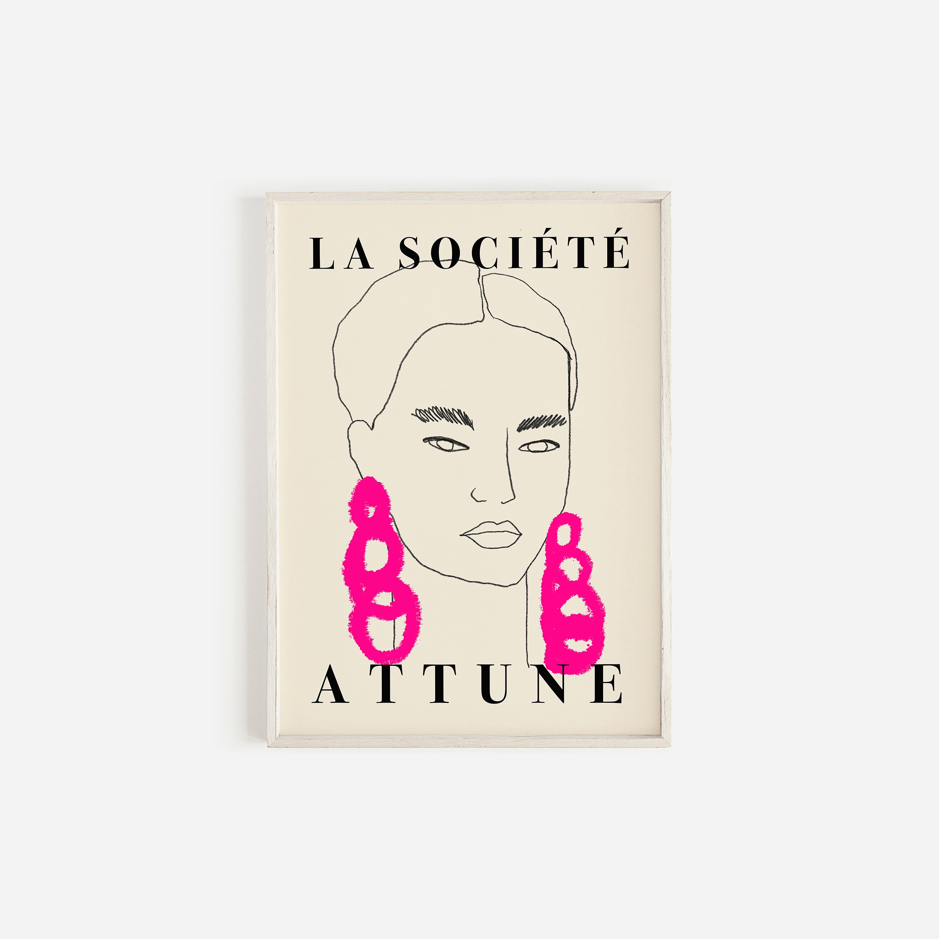 Gallery Wall Prints Set of 9 Hot Pink Minimalist Wall Decor Bundle ...