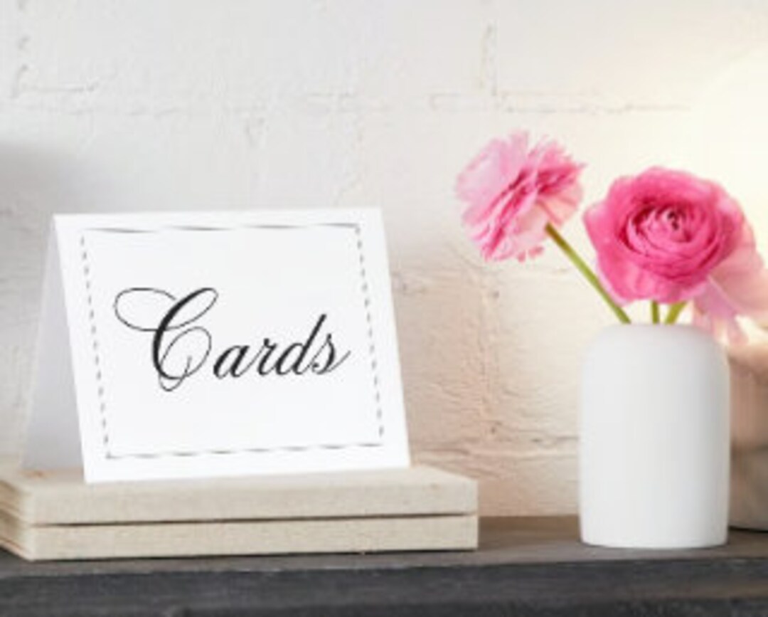 Wedding Signage, Cards Box Sign, Folded and Flat Digital Print, With ...