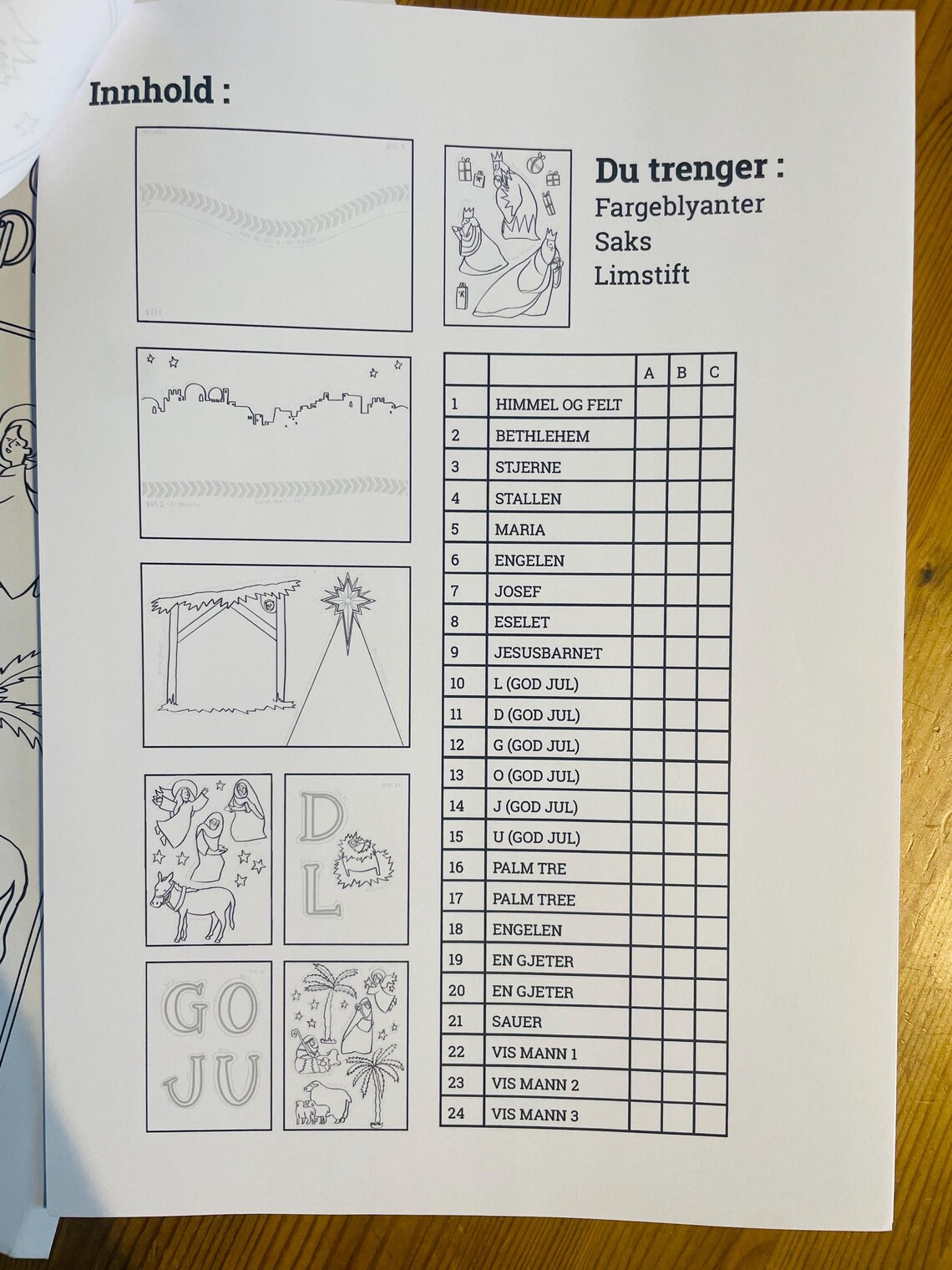 Pdf Advent Activity Pack - Nativity, Colour Cut and Stick, English and ...