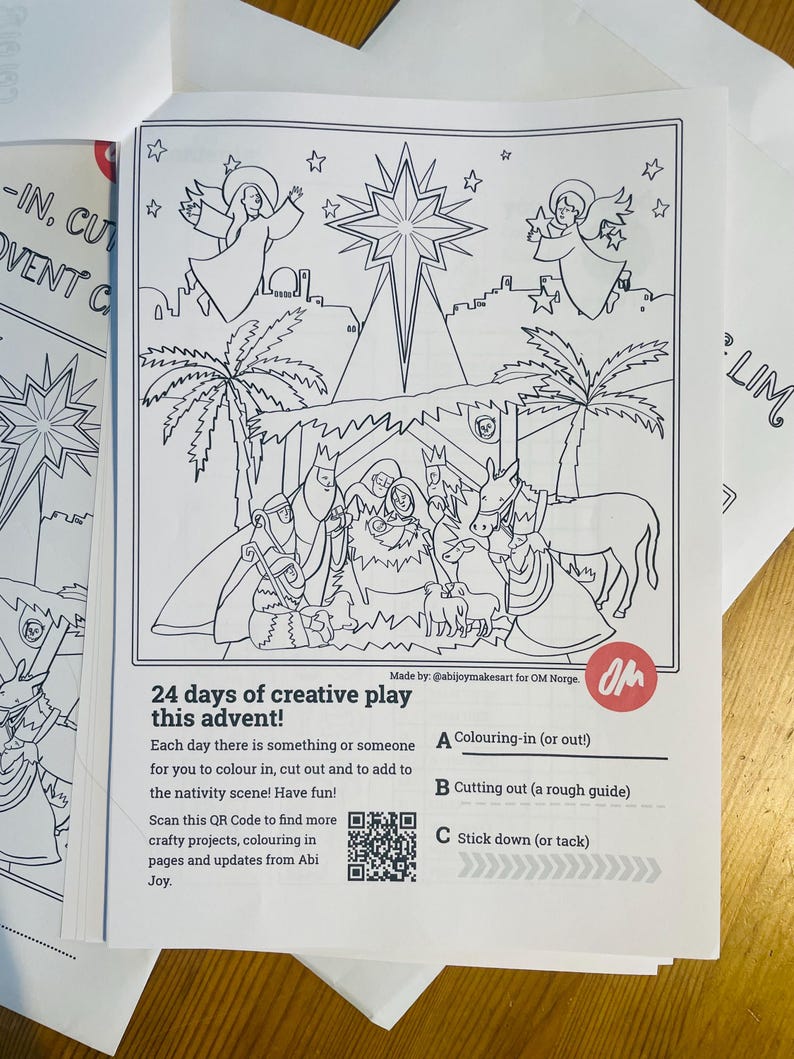 Pdf Advent Activity Pack - Nativity, Colour Cut and Stick, English and ...