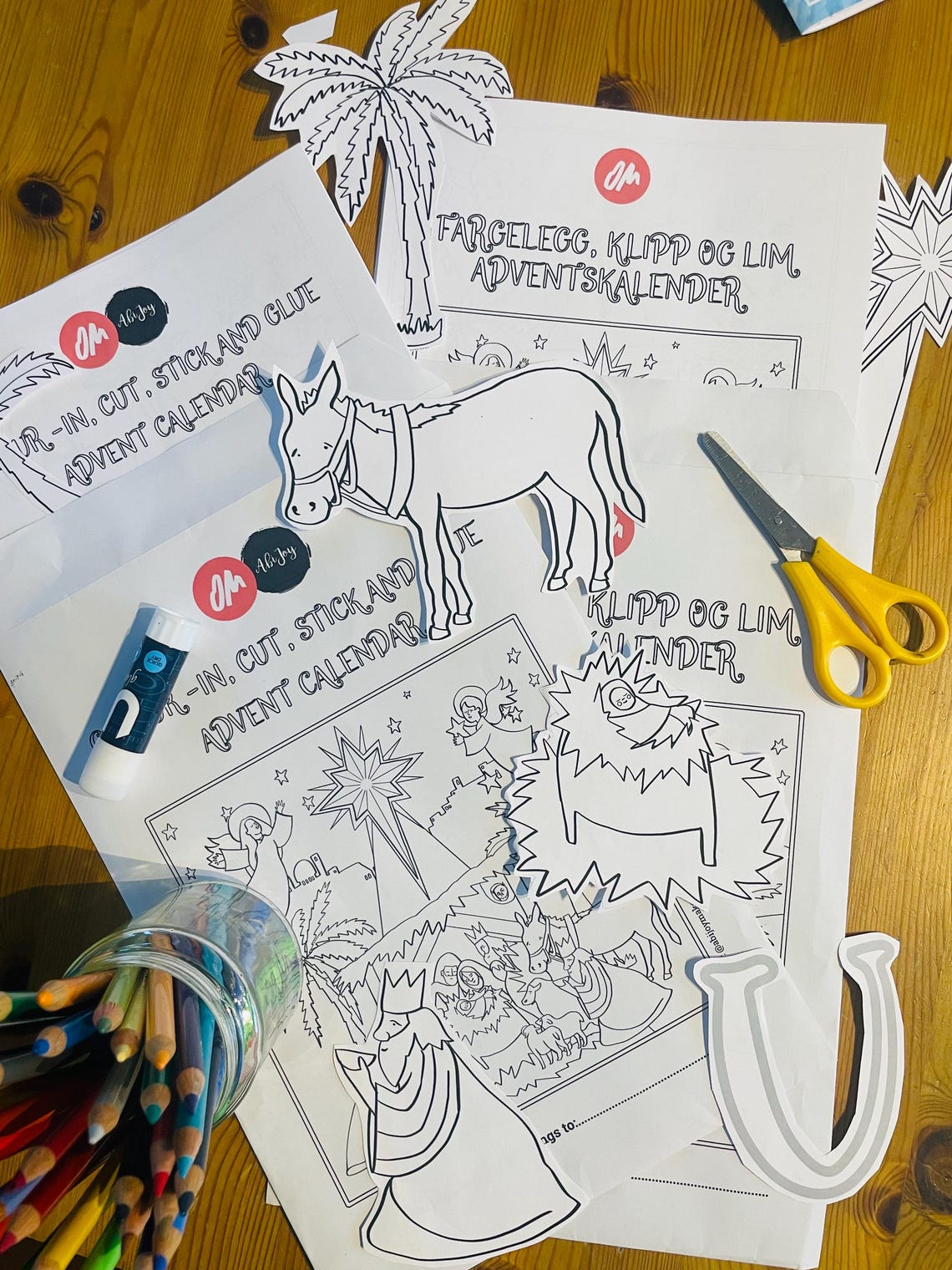 Pdf Advent Activity Pack - Nativity, Colour Cut and Stick, English and ...