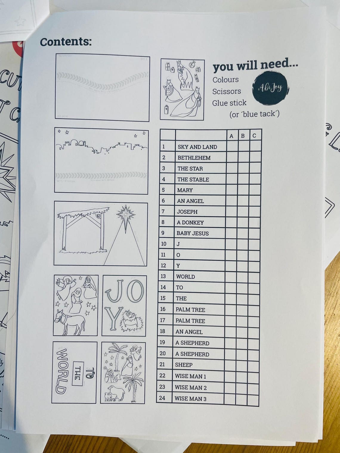 Pdf Advent Activity Pack - Nativity, Colour Cut and Stick, English and ...