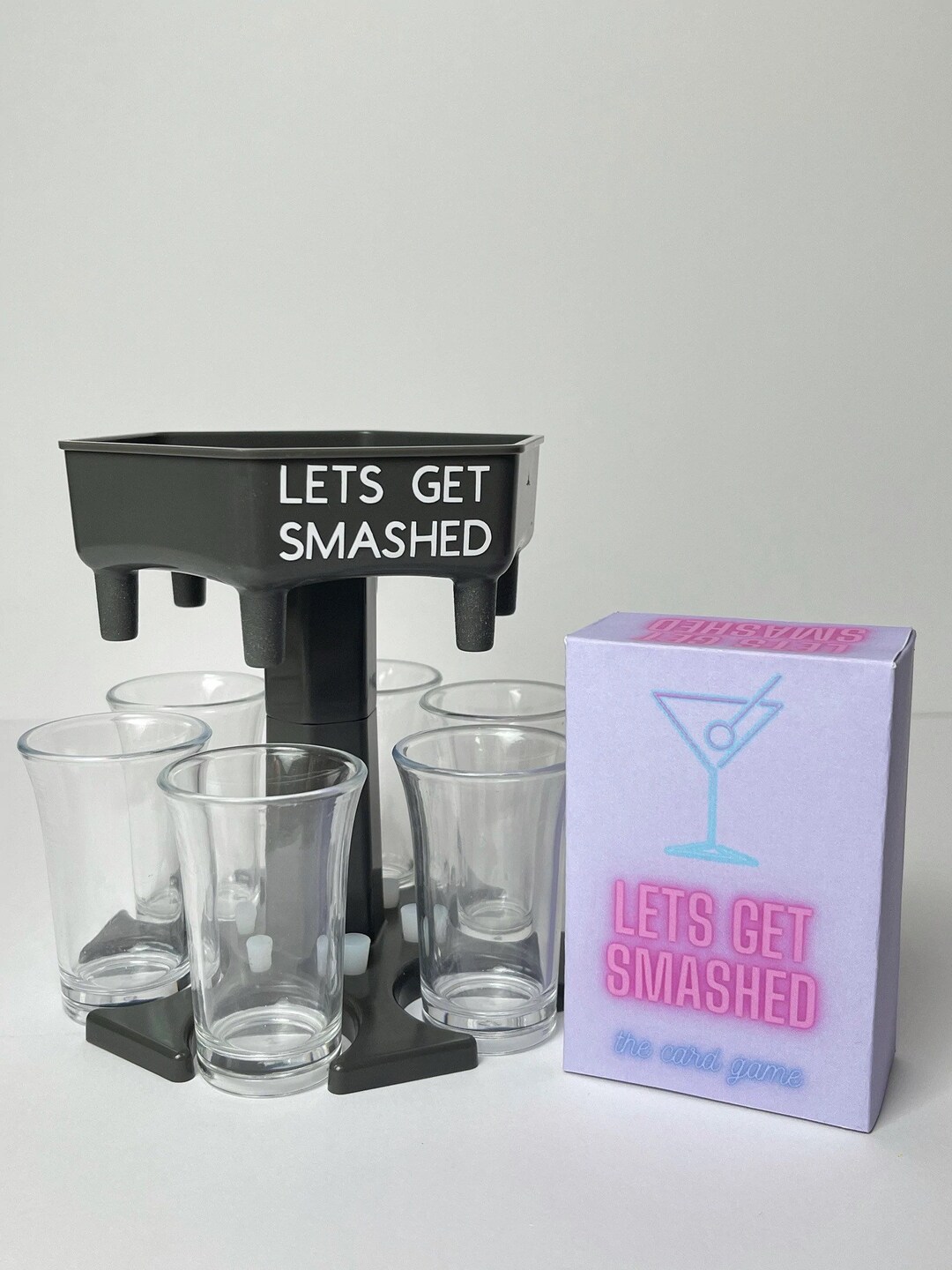 Lets Get Smashed Original Drinking Card Game and 6 Shot Dispenser - Etsy