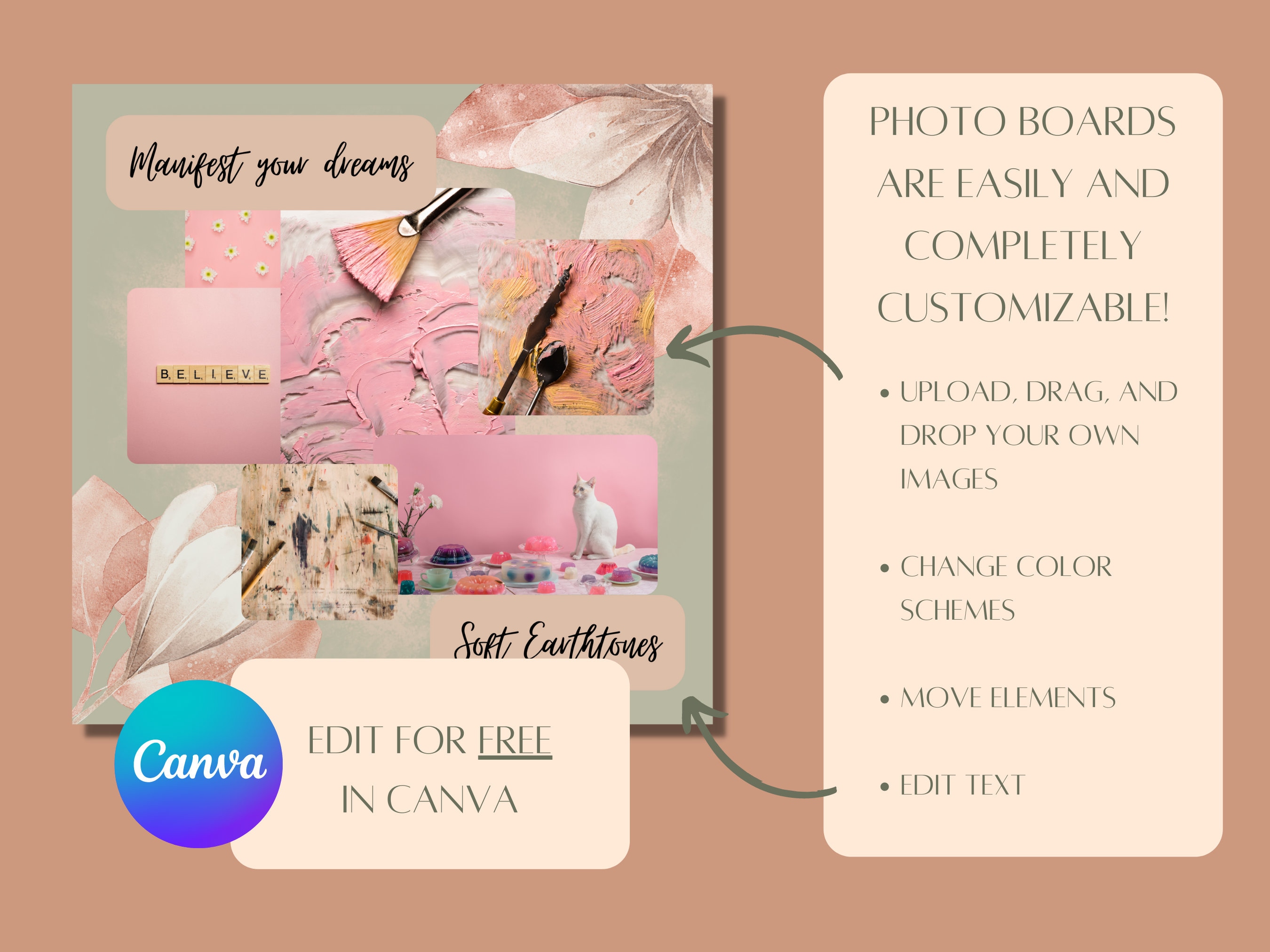 Digital Vision Board Kit | Vision Board Printable | Goal Planner ...