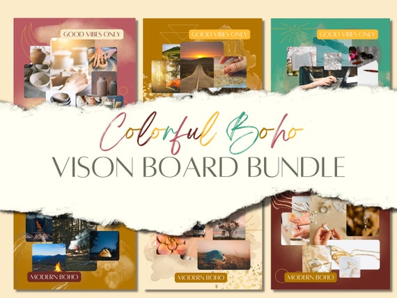 Digital Vision Board Kit Vision Board Printable Goal - Etsy