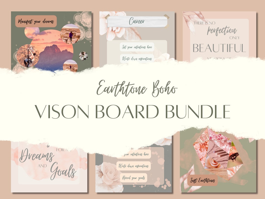 Digital Vision Board Kit | Vision Board Printable | Goal Planner ...
