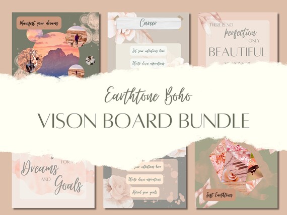 Digital Vision Board Kit Vision Board Printable Goal - Etsy
