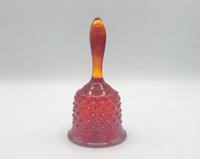 Fenton Art Glass Ruby Red Hobnail Dinner Bell –made in USA – Circa ...