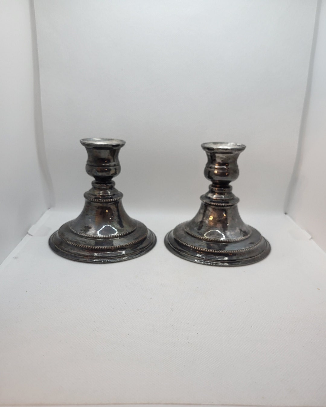 RAND EP on Copper Candlestick Holders Set of 2 With Heavy Tarnish - Etsy