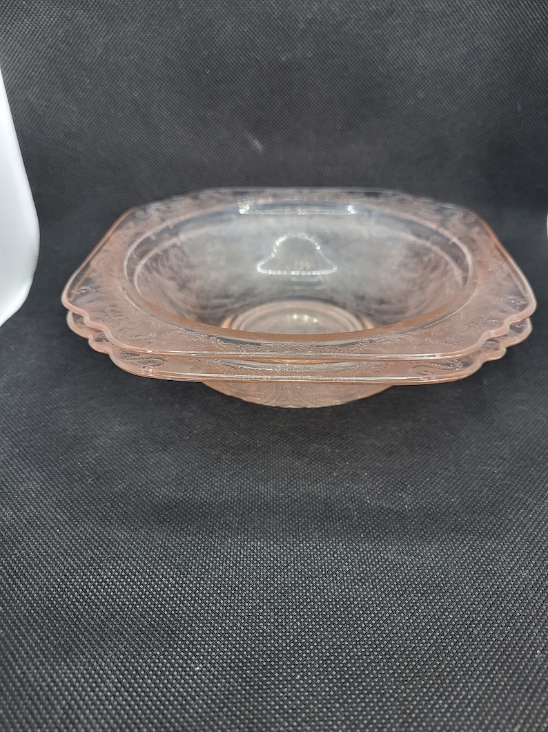 Vintage Indiana Pink Glass Salad Bowls Recollection Pattern - Etsy