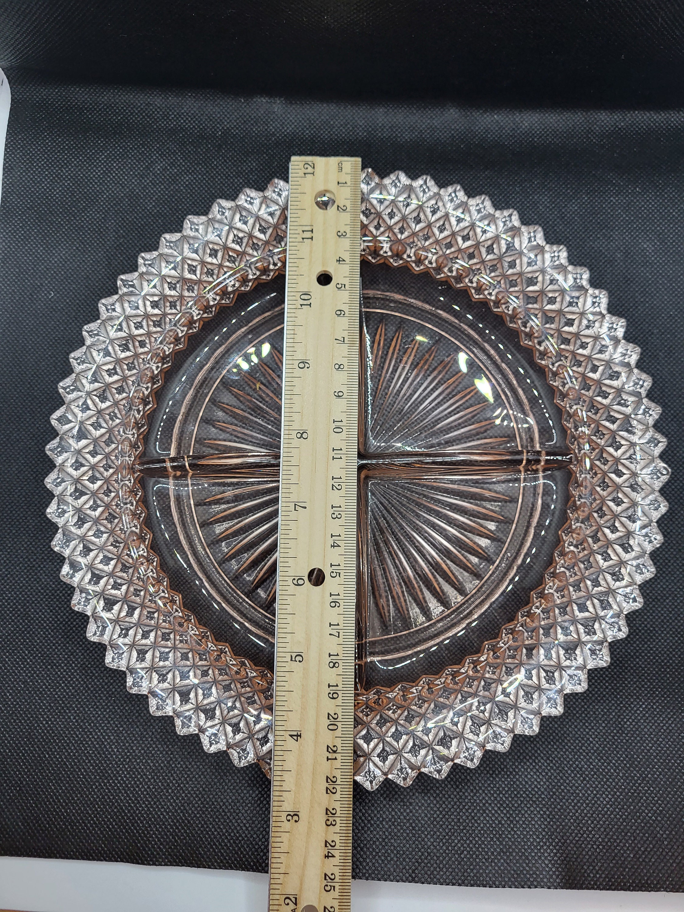 Depression Glass Miss America Plate Pink 4 Section Relish Pickle Dish ...