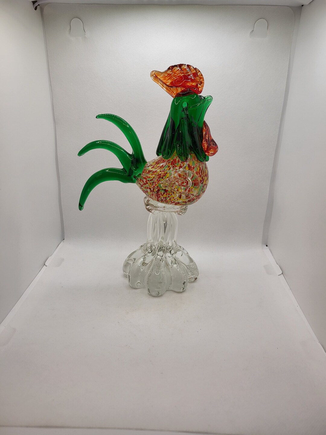 Murano Style Millefiori Art Glass Rooster Figurine Paperweight - Etsy