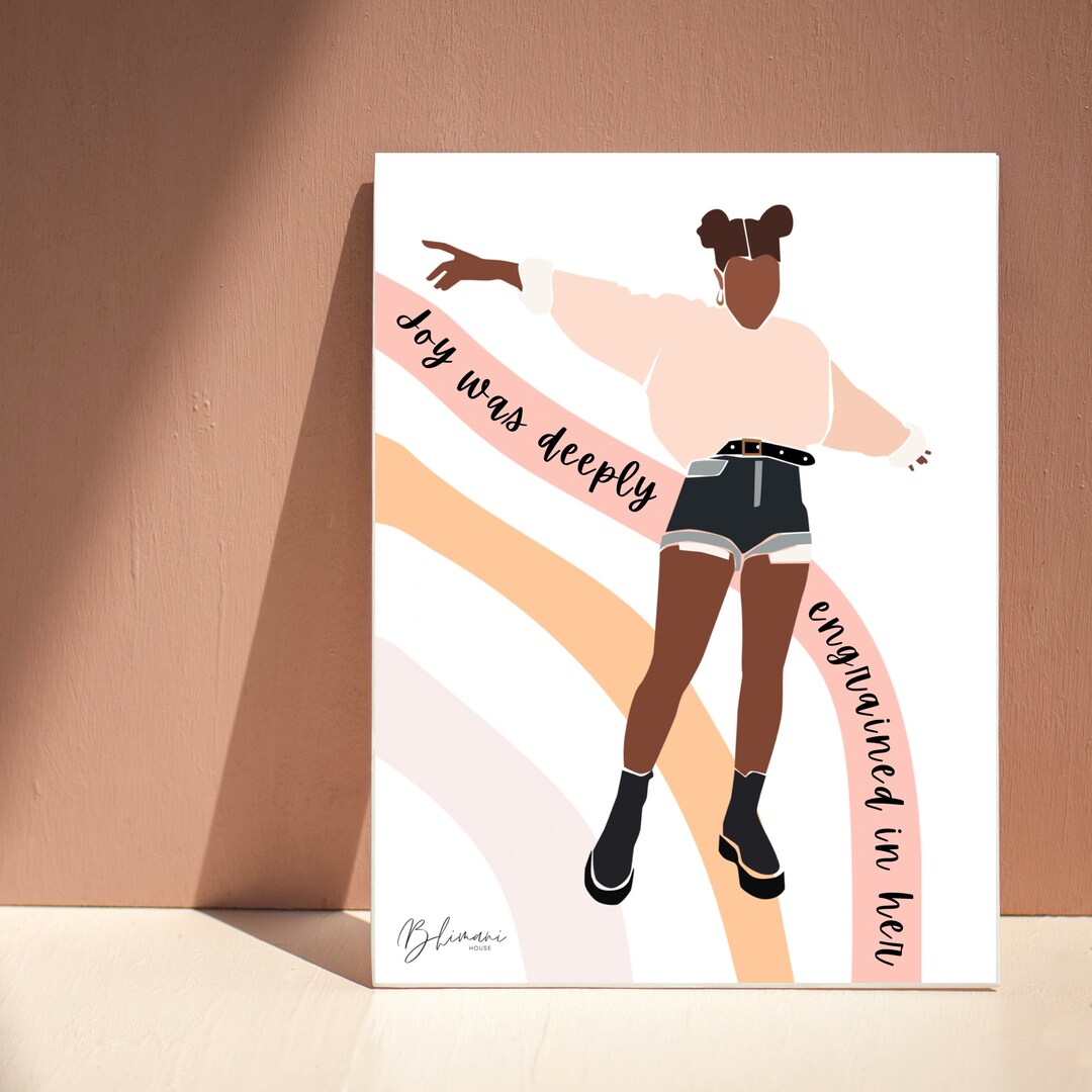 Joy Was Her Affirmation Poster for BIPOC - Etsy