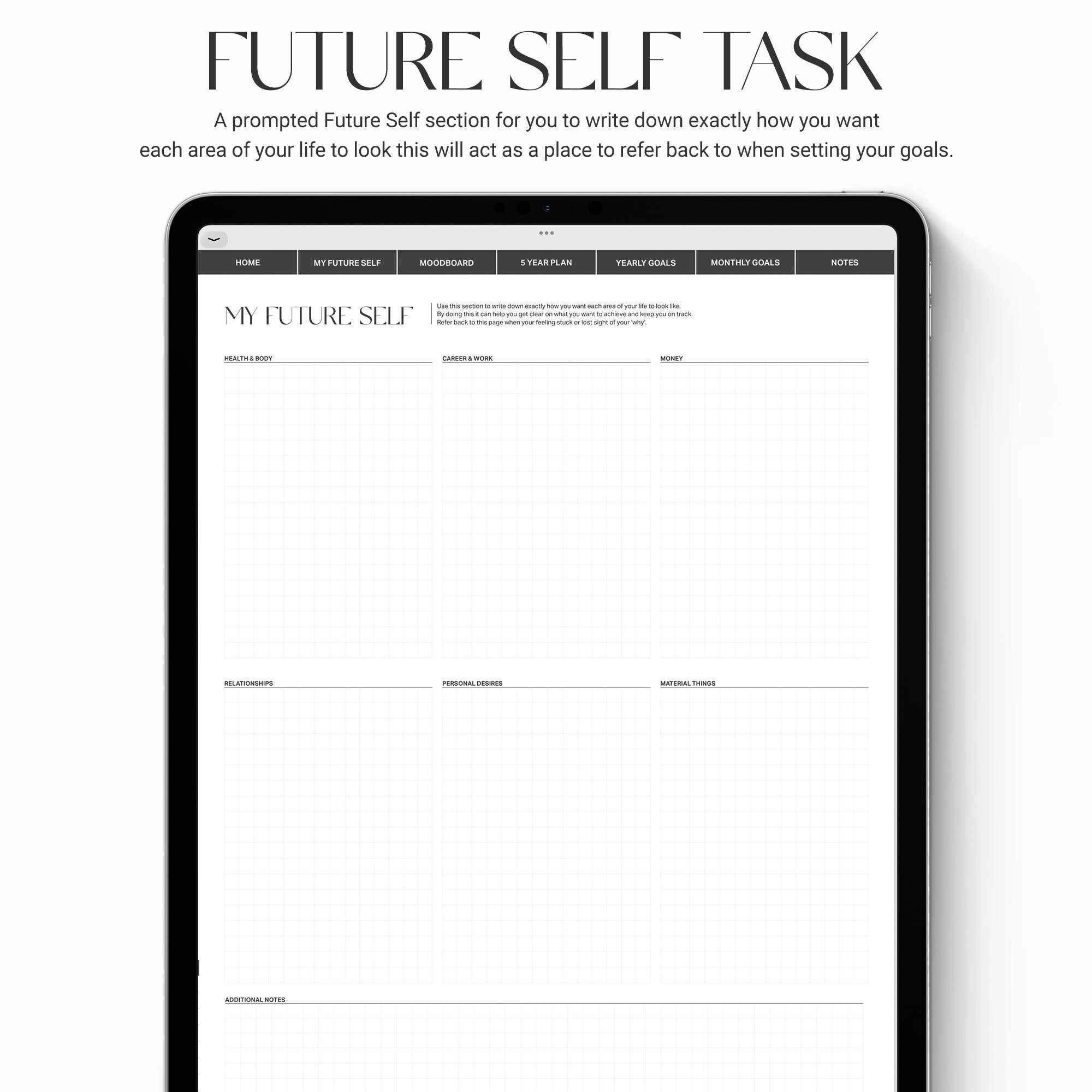 Goal Digital Planner, Goal Setting, Life Productivity Planner Template ...