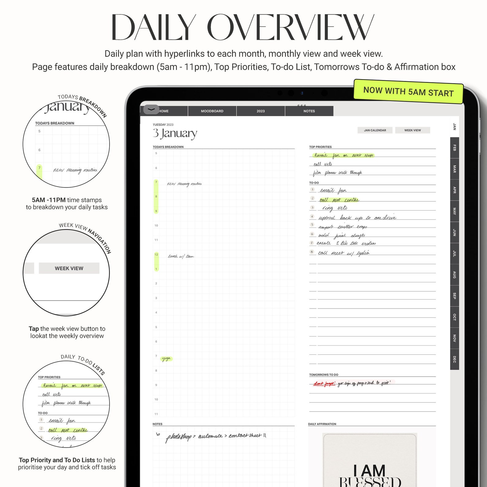 2023 Planner Bundle - Digital 2023 Digital Planner, Digital Daily ...