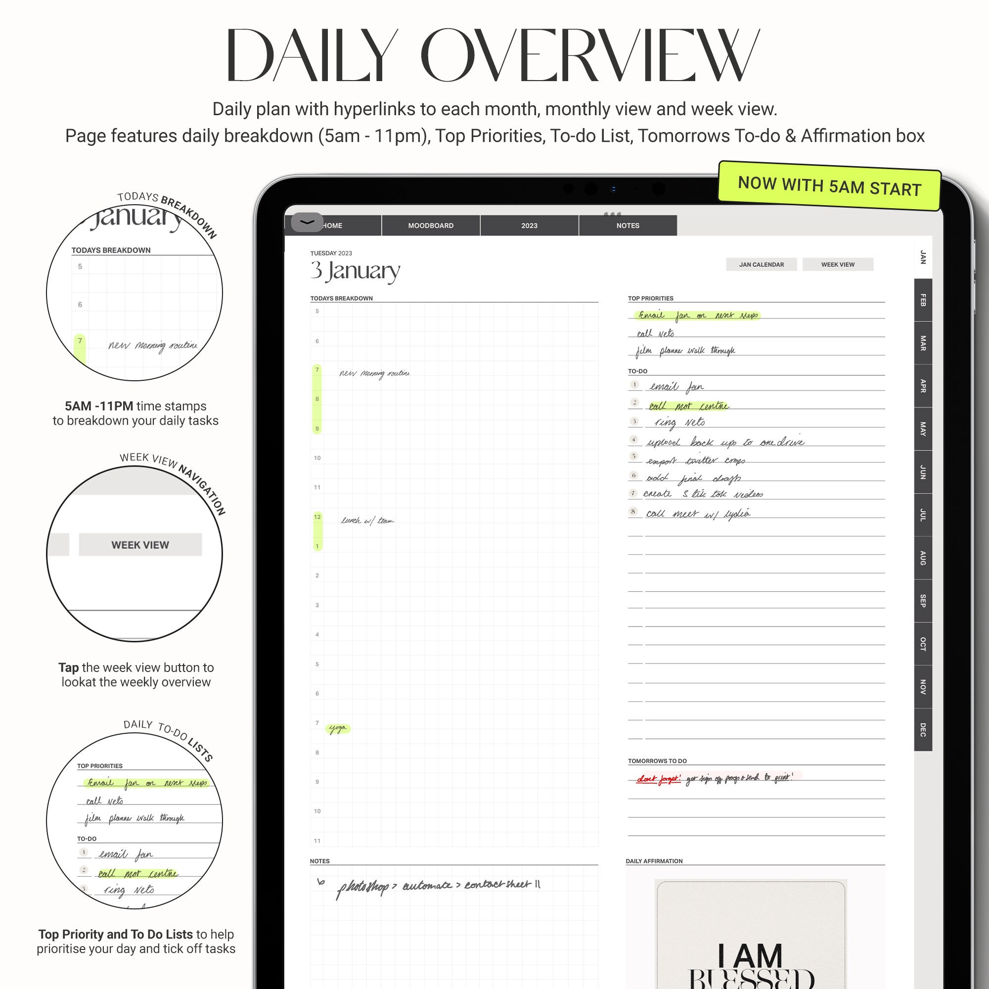 2023 Planner Bundle - Digital 2023 Digital Planner, Digital Daily ...