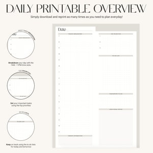 24 Hour Daily Planner Printable, Daily to Do List for Work / Personal ...