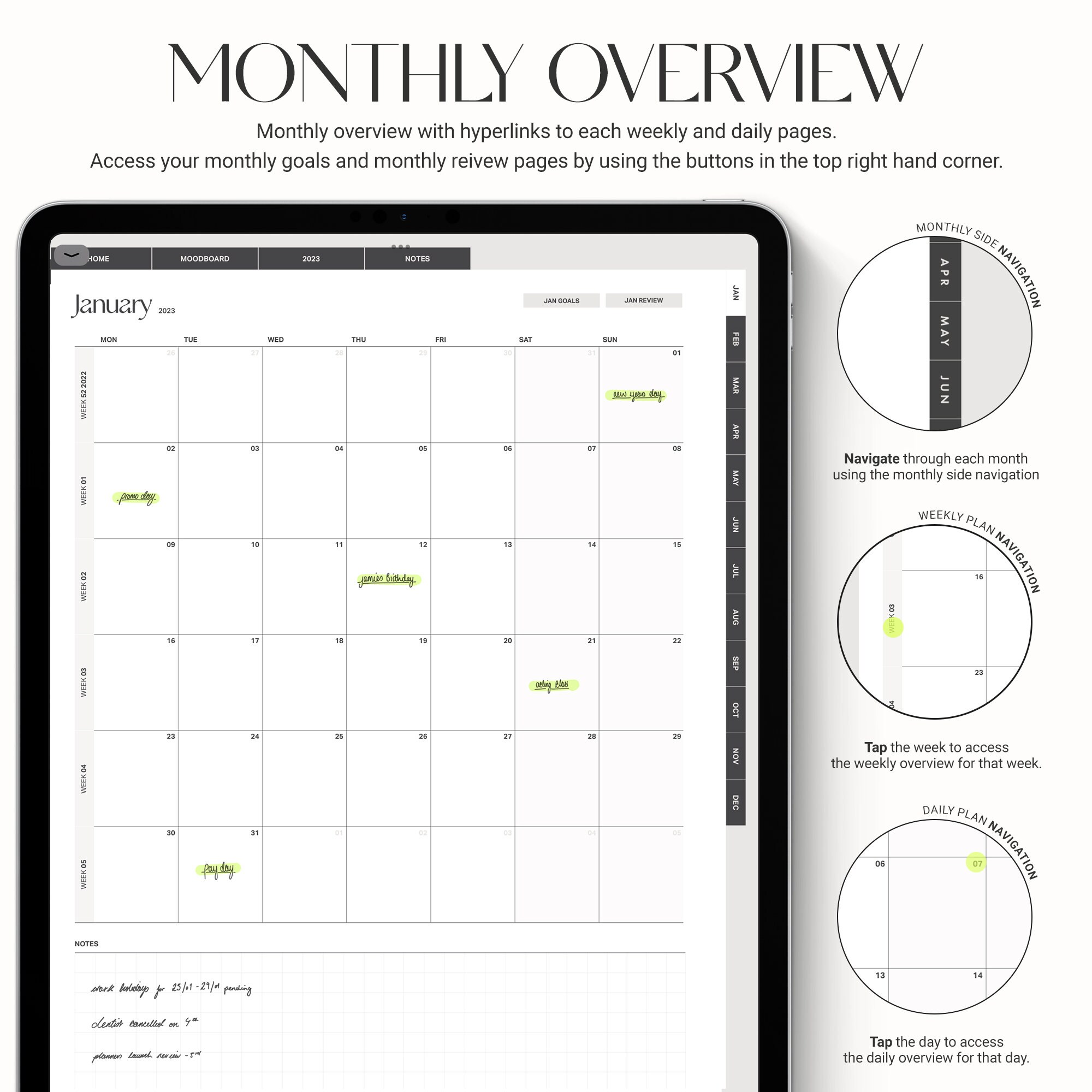2023 Planner Bundle - Digital 2023 Digital Planner, Digital Daily ...
