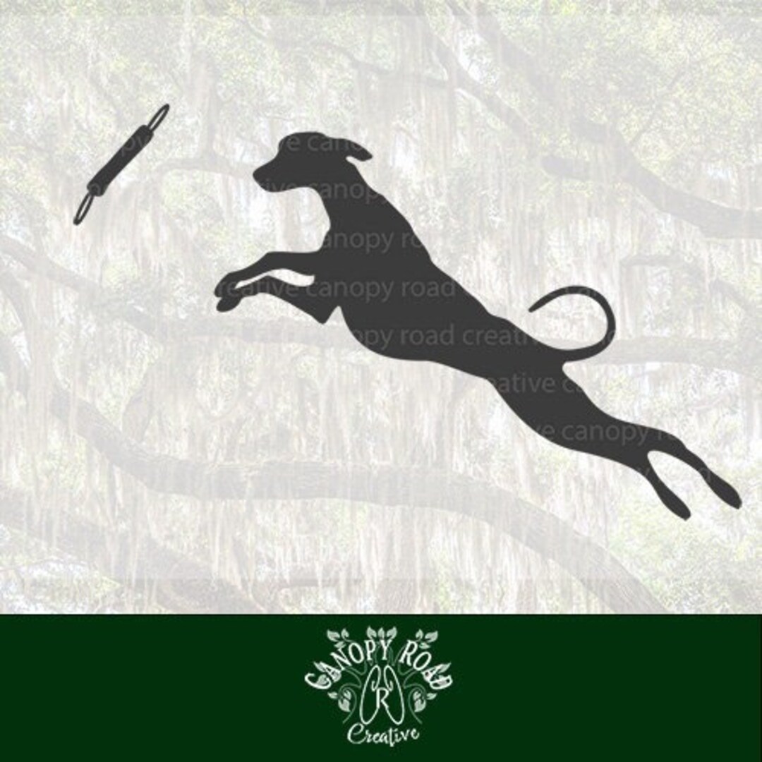 Dock Diving Whippet Silhouette - Etsy